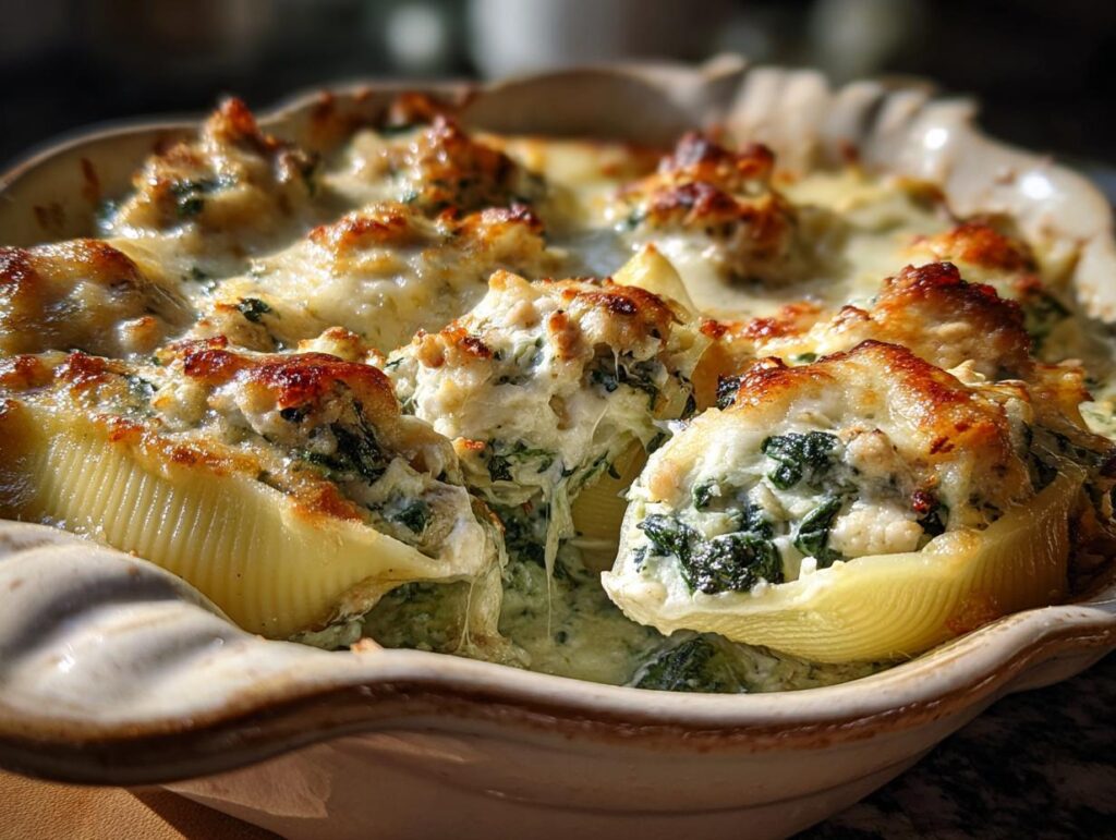 30-Minute Baked Chicken and Spinach Stuffed Shells Magic ...