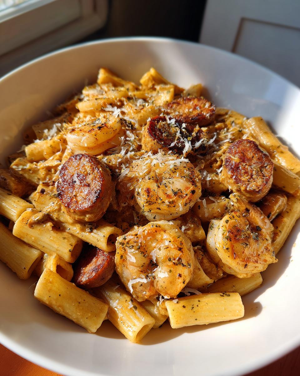 35-Minute Spicy Cajun Shrimp and Sausage Pasta Recipe