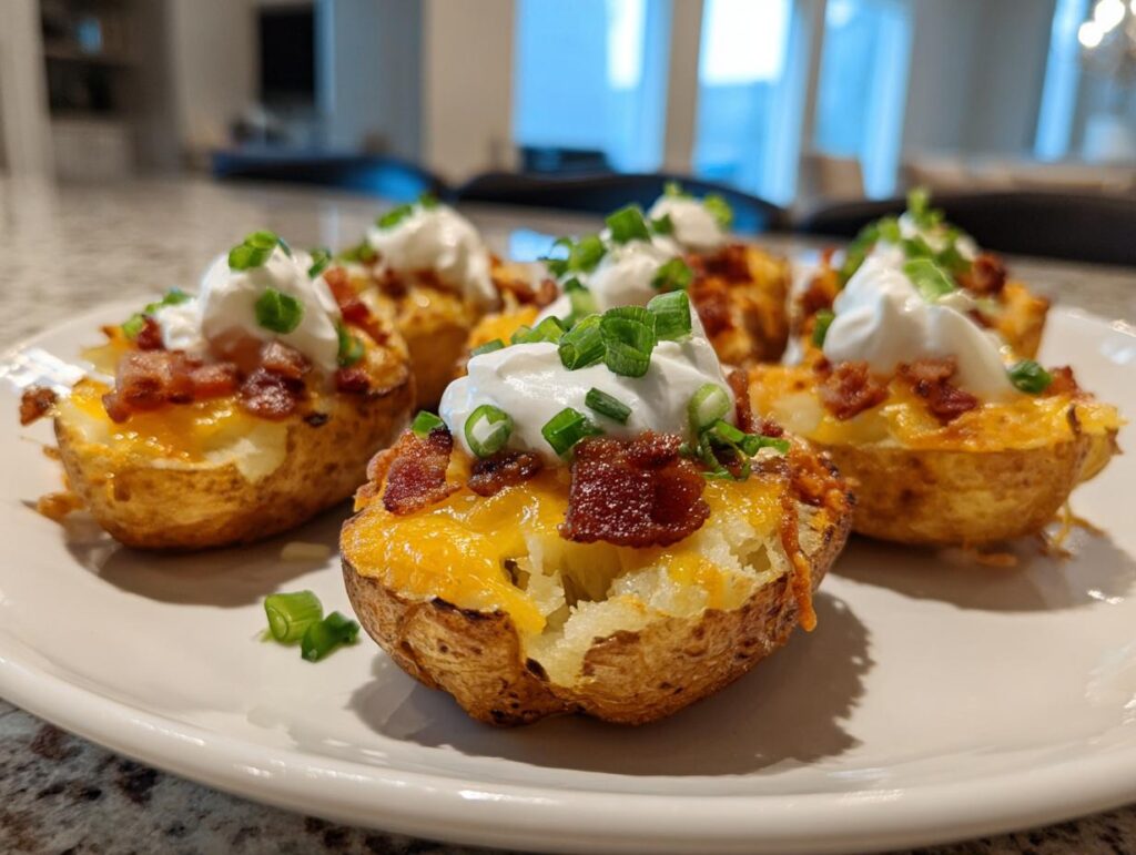 Irresistible Super Bowl Stuffed Potato Skins in 6 Easy Steps ...